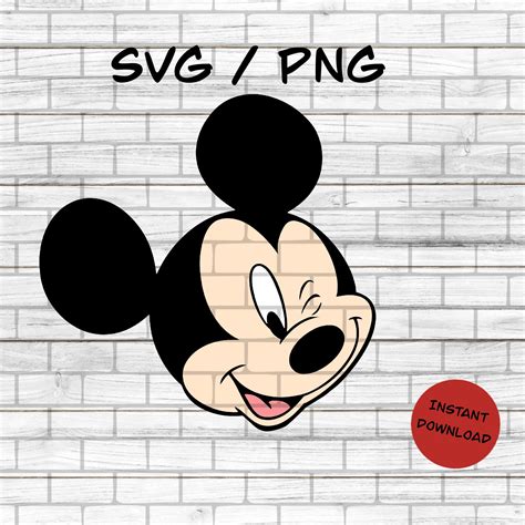 Mickey Winking Svg Png Cut File Iron On Transfer Sublim Inspire Uplift