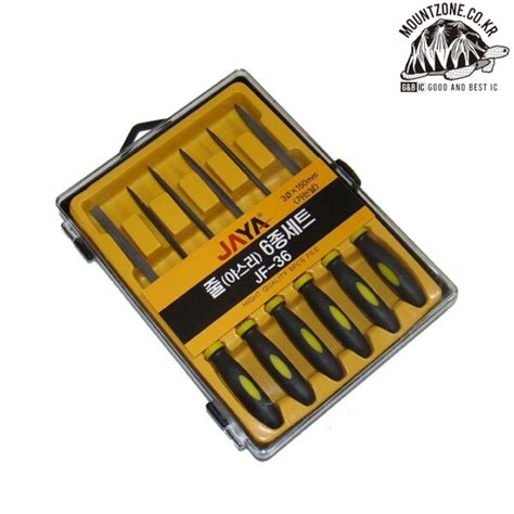 마운트존 생명을 살리는 가게 굵기 3파이 평형 반원형 원형 사각형 삼각형 가는끌평형 6종 세트 야스리줄세트 36 마운트존