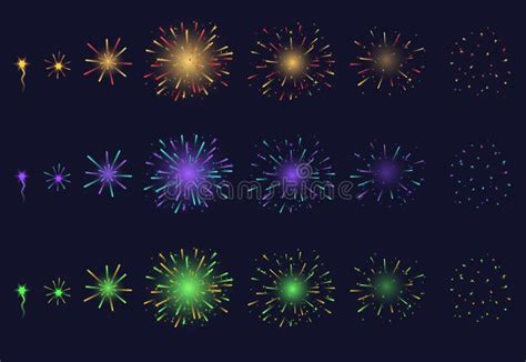 Firework Animation Set Stock Illustrations 195 Firework Animation Set