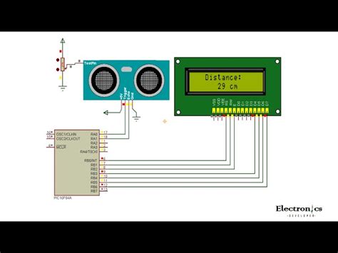 Ultrasonic Sensor Interfacing With Pic16f877a Simulation How To Design