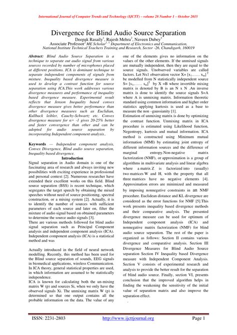 pdf divergence for blind audio source separation