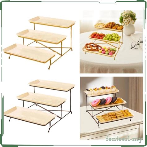 [fenteer1efmy] 3 Tier Serving Tray Stand Cupcake Tier Stand Serving