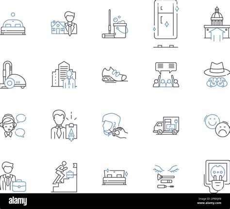 Smart City Outline Icons Collection Smart City Intelligent Automated Connected Sustainable