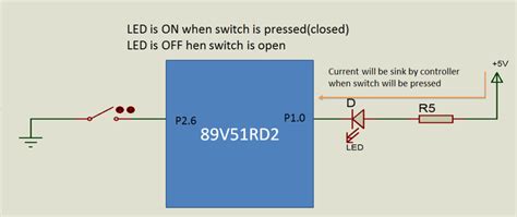 Add Switch With 8051 Microcontroller