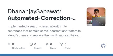 Github Dhananjaysapawatautomated Correction Of Incorrectly