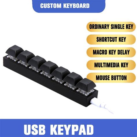 Cheap 7keys Osu Mini Keyboard Macro Keypad Rgb Diy Customize Shortcut Keyboard Gaming Keyboard