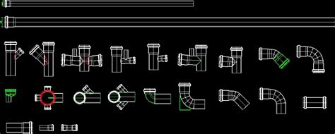 Pipes And Accessories Sanitary Installation 3D DWG Model For