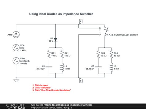 Using Ideal Diodes As Impedance Switcher Circuitlab