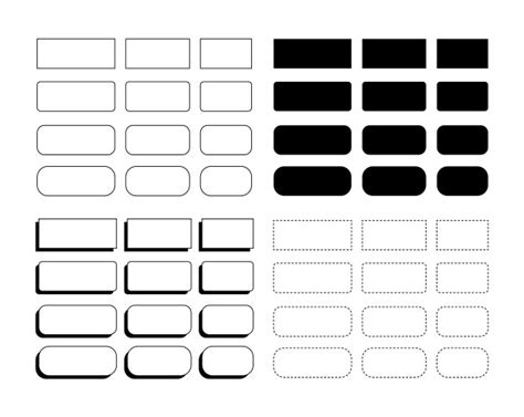 Rectangle Rounded Corners Vector Images Over 2400