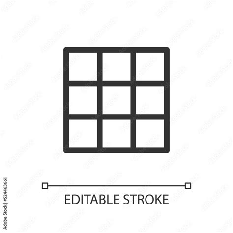 Rule Of Thirds Grid Pixel Perfect Linear Ui Icon Photo Composition