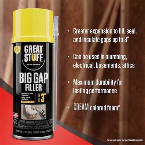 Great Stuff 12 Oz Big Gap Filler Insulating Spray Foam Sealant 4 Pack