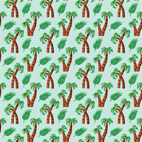 Coconut Tree Pattern Illustration With Blue Background 47162928 Vector Art At Vecteezy