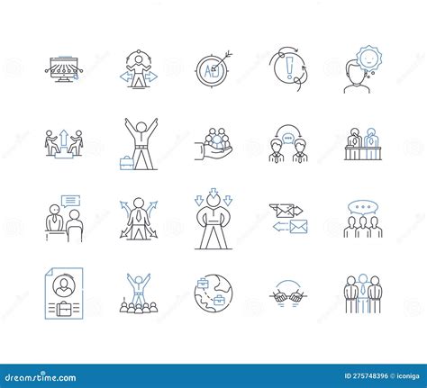 Flexibility Line Icons Collection Resilience Adaptability Suppleness Versatility Elasticity