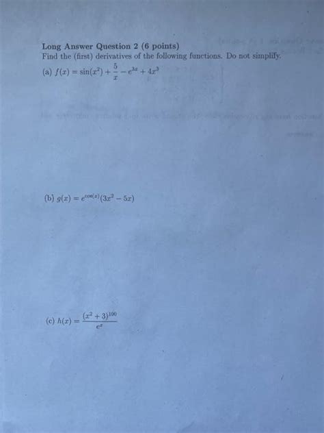 solved long answer question 2 6 points find the first