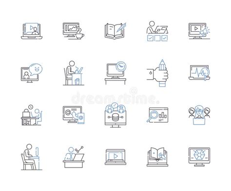 Workflow And Office Outline Icons Collection Workflow Office Automation Process Tasks