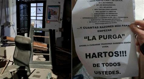 Repudian El Atentado Contra El Local Partidario Del Frente De Todos En