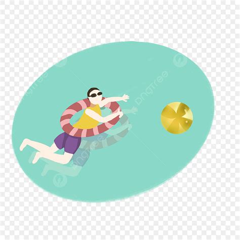 Summer Swim Clipart Hd Png Summer Refreshing Swimming Hand Drawn