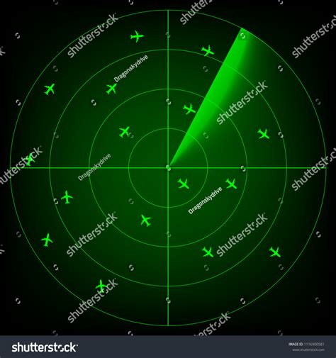 Airplane Radar Vector Illustrator Stock Vector Royalty Free 1116900581 Shutterstock