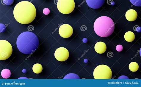 A Vibrant Arrangement Of Colorful Spheres On A Dark Background