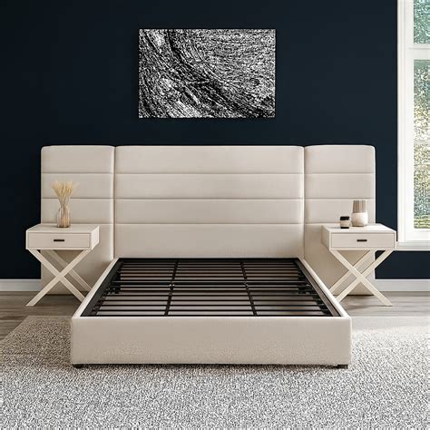 Brookside Triple Wide Back Bed Frame Single Ottoman Bed With Storage