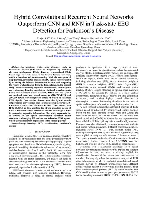 Pdf Hybrid Convolutional Recurrent Neural Networks Outperform Cnn And Rnn In Task State Eeg
