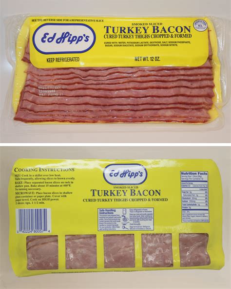 Ed Hipps Smoked Sliced Turkey Bacon