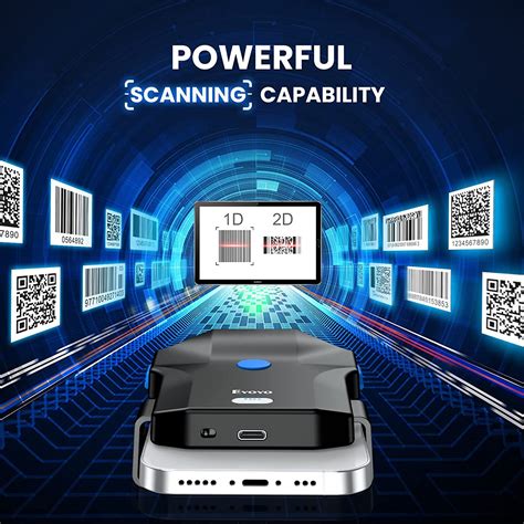 Upgraded Eyoyo Qr Bluetooth Barcode Scanner Wireless Back Clip Phone 1d 2d Bar Code Reader With
