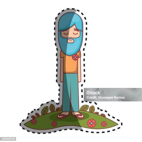 사람이 평화와 사랑의 휴식 꽃 식물에 대한 스톡 벡터 아트 및 기타 이미지 꽃 식물 남자 남자들만 Istock