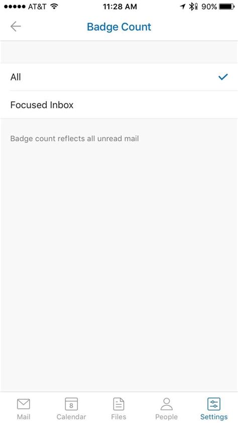 outlook ios app not showing correct count in badge microsoft community
