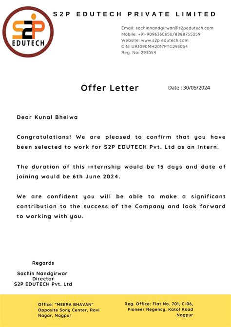 Kunal Bhelwa On Linkedin Internship S2pedutech Careergrowth