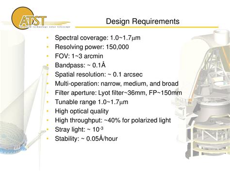 Ppt Near Infrared Tunable Filter System For Atst Powerpoint