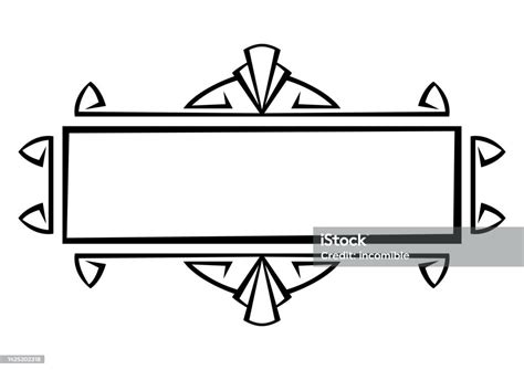 아르 데코 장식품이있는 프레임 빈티지 복고풍 스타일의 추상적 인 요소 0명에 대한 스톡 벡터 아트 및 기타 이미지 0명 건설 프레임 검은색 Istock