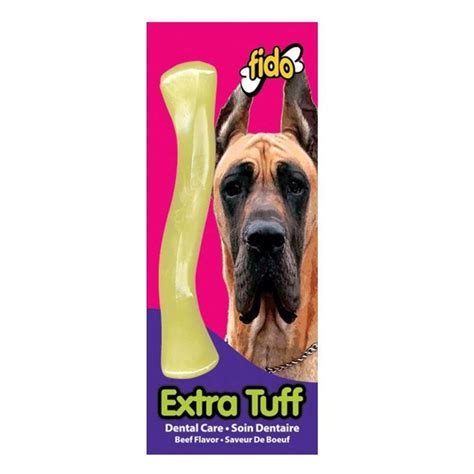 Fido Extra Tuff Bone Dog Dental Chew Toy Beef Medium Big W