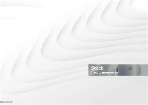 추상 원 빈 종이 흰색과 회색 톤 벡터 배경 그림자 현대 개념과 겹치는 파도 텍스트 또는 메시지 웹 및 책 디자인을위한 공간 0명에 대한 스톡 벡터 아트 및 기타 이미지