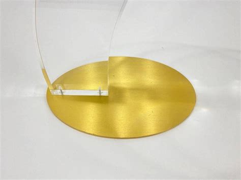 Vintage Stylish Coffee Table In Plexiglass And Brass Italian Coffee