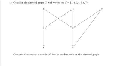 Solved 2 Consider The Directed Graph G With Vertex Set