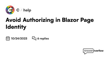 Avoid Authorizing In Blazor Page Identity C
