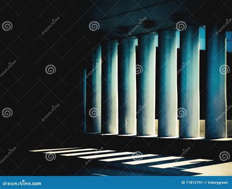 Columns Of Overpass Modern Urban Scene Stock Image Image Of