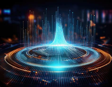 Digital Visualization Of Growth Graphs In Data Analysis Generated With Ai Stock Illustration