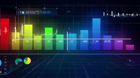 Data Analysis Concept With Infographic Charts And Graphs In Motion