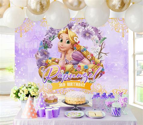 Tangled Printable Party Decorations Tangled Rapunzel Backdrop Tangled