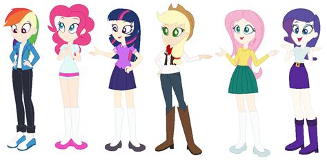 Mane 6 As Humans My Style By Sfelezoornworld On Deviantart