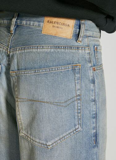 Balenciaga Mens Skiwear Waterproof Jeans In Blue Ln Cc®