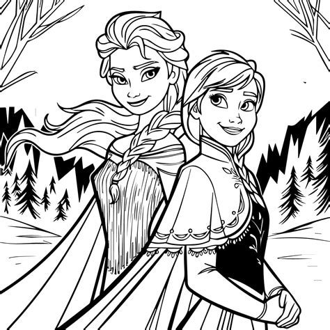 Frozen Elsa E Anna Da Colorare Scarica Stampa O Colora Subito Online
