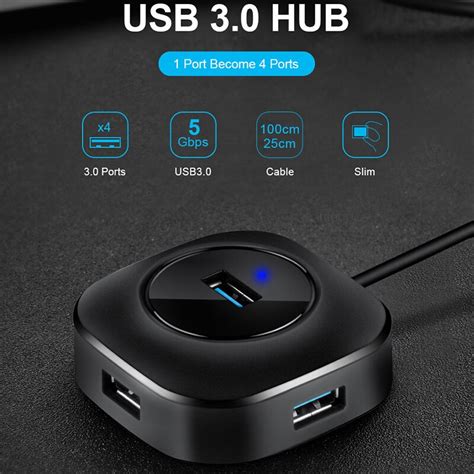 Usb Hub Usb 3 0 Hub Multi Usb Splitter Adapter 4 P Vicedeal