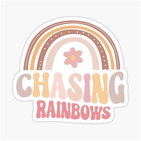 Chasing Rainbow Sticker For Sale By Trendingjokes Redbubble