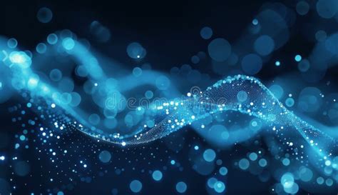 Abstract Blue Network Pattern With Glowing Points Stock Image Image