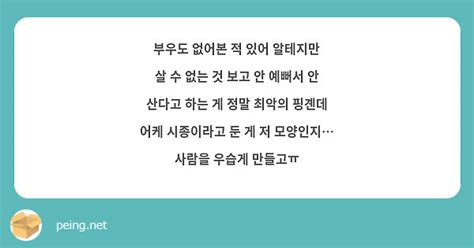 부우도 없어본 적 있어 알테지만 살 수 없는 것 보고 안 예뻐서 안 산다고 하는 게 정말 최악의 Peing 質問箱