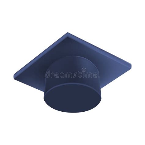 Realistic Blue Graduate Cap 3d Graduation Doctoral Hat Stock Vector