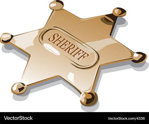 Sheriff Badge Royalty Free Vector Image Vectorstock